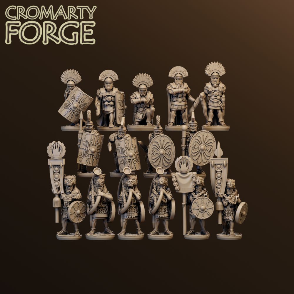 15mm Early Imperial Roman Foot Command | Excellent Miniatures